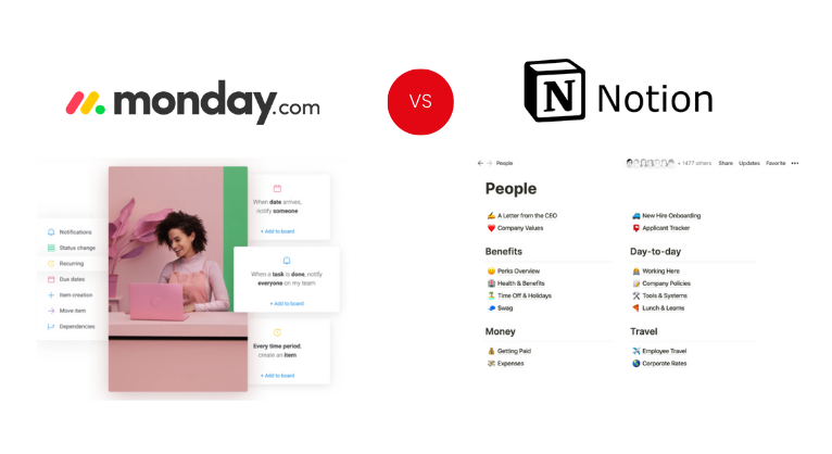 monday vs Notion: ¿Qué herramienta es mejor?